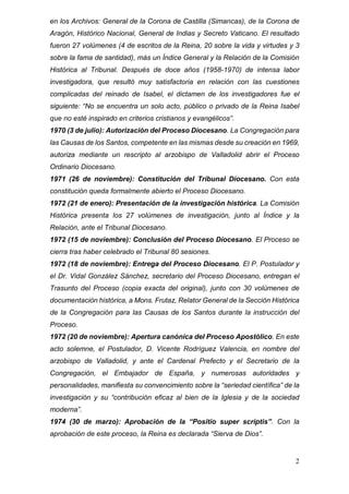 Beatificacion isabel catolica | PDF