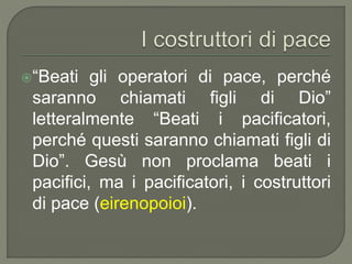 Beati i costruttori di pace | PPTX