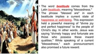 Beatitudes of the holy spirit re 112 ppt | PPT