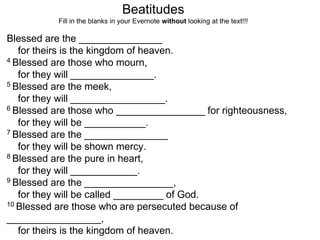 Beatitudes Sermon on Mount pp | PPT
