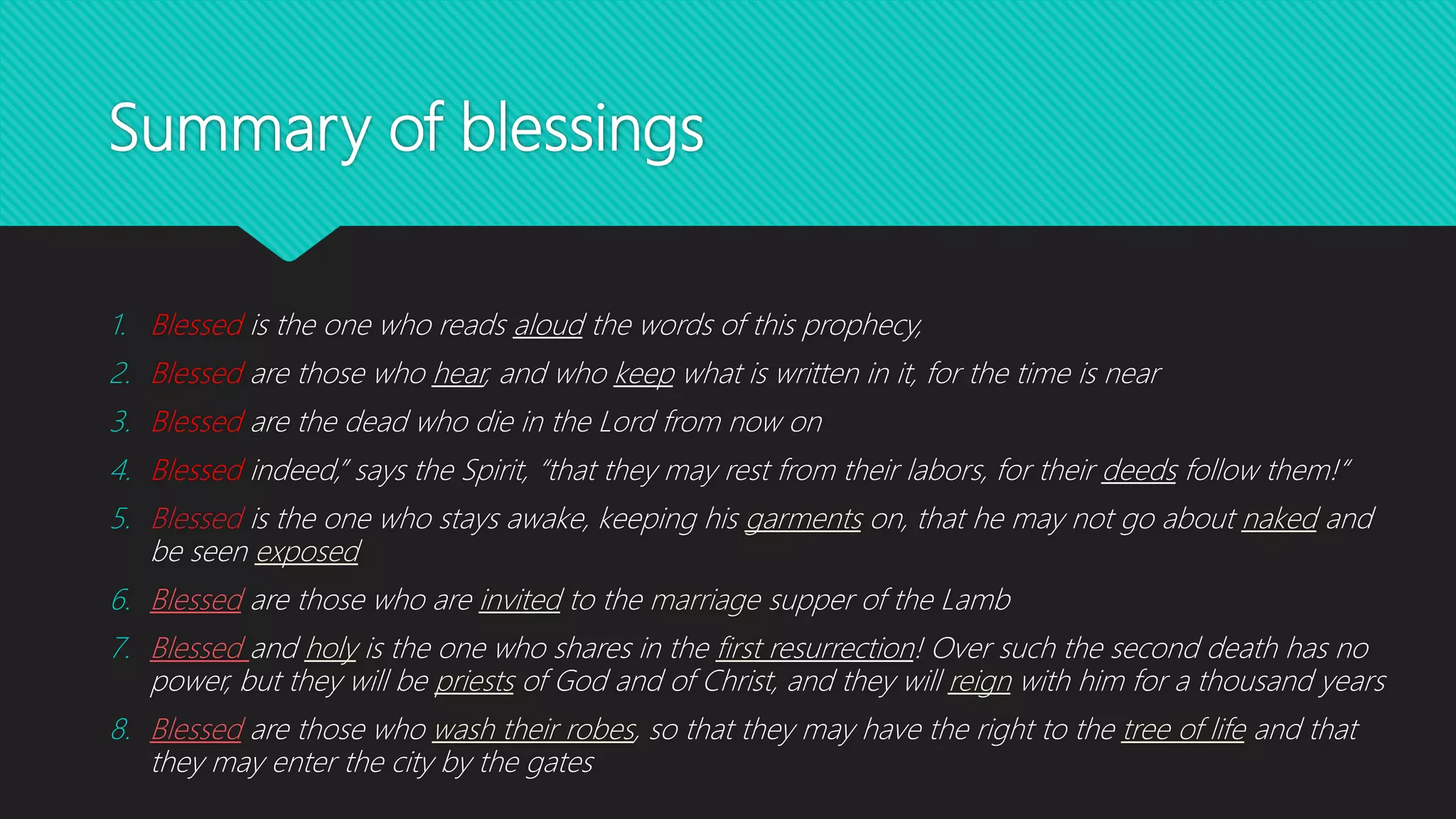 Eight Blessings from Jesus from Heaven! | PPTX