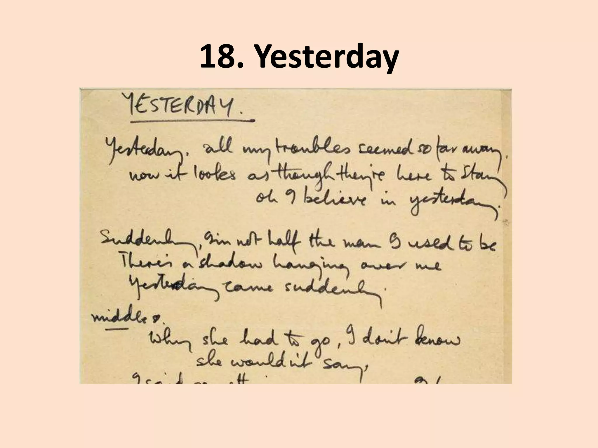 Yesterday... Today! | PPTX