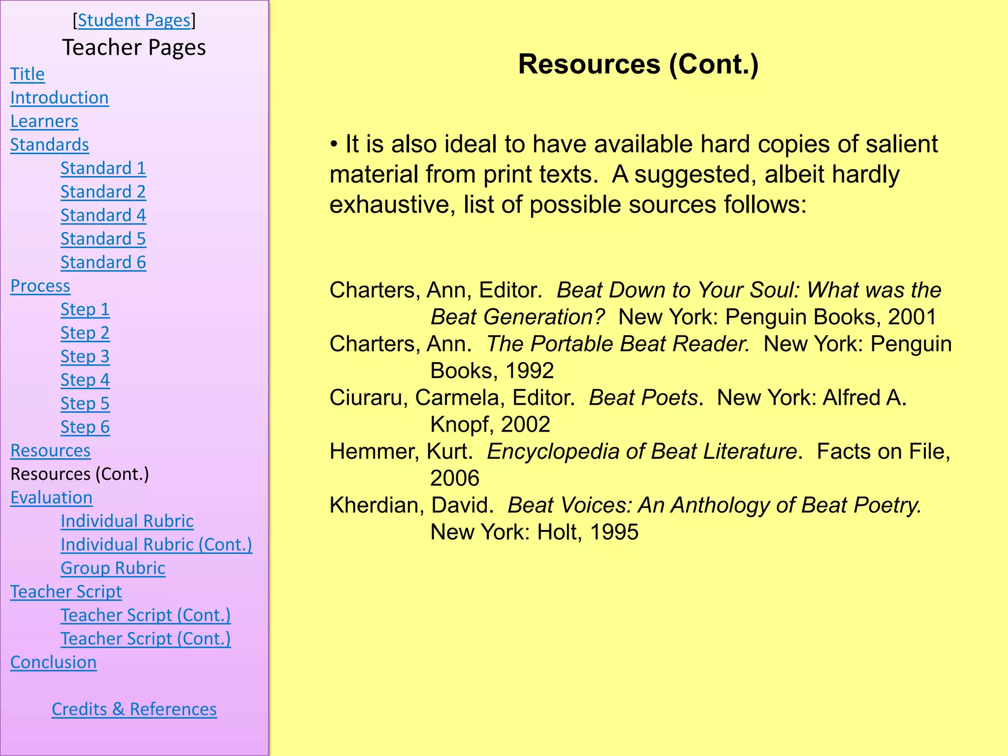 Beat Poet Webquest Pdf | PDF