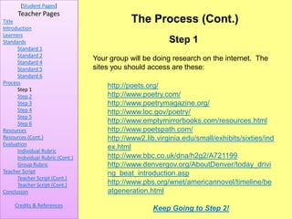 Beat Poet Webquest Pdf | PPT