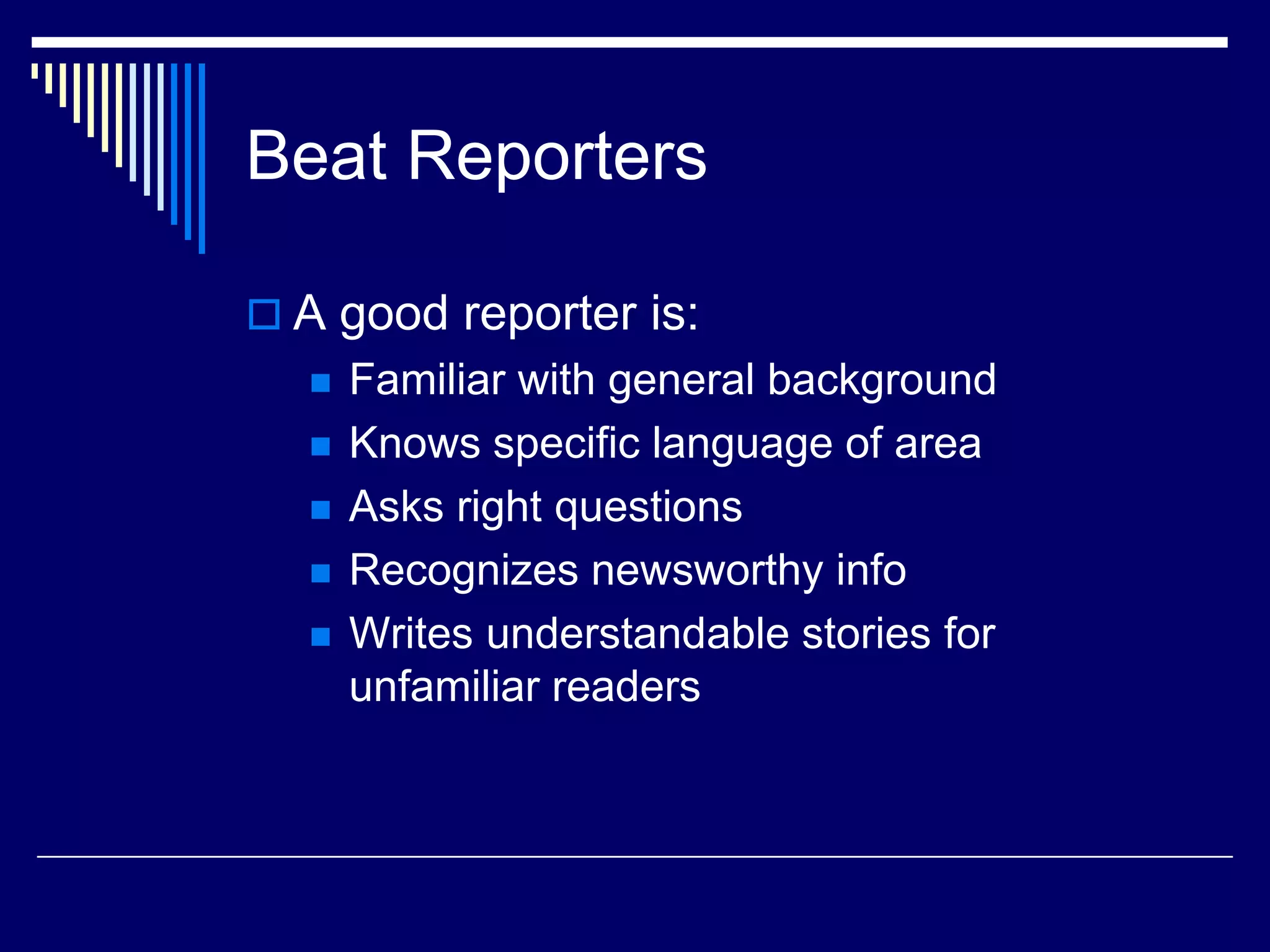 Beat reporting | PDF
