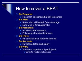 Beat reporting | PDF