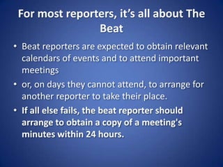 Beat reporting 101 | PPTX