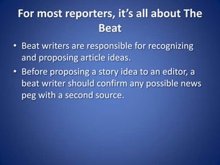 Beat reporting 101 | PPTX