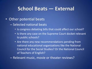 Beat reporting 101 | PPTX