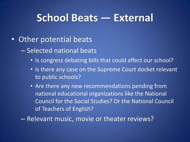 Beat reporting 101 | PPTX