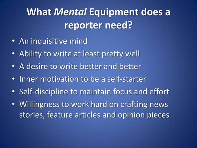 Beat reporting 101 | PPTX