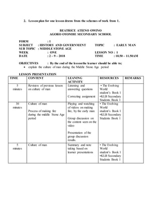 Relationships between Syllabus, Schemes of Work, and Lesson Plan | DOCX