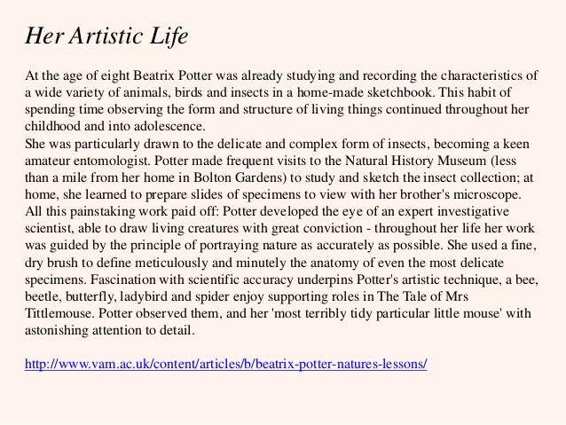 Beatrix Potter - A2 Project Task