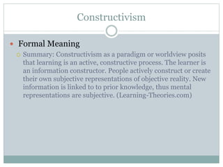 Beatriz rodriguez learning theories ppt | PPT