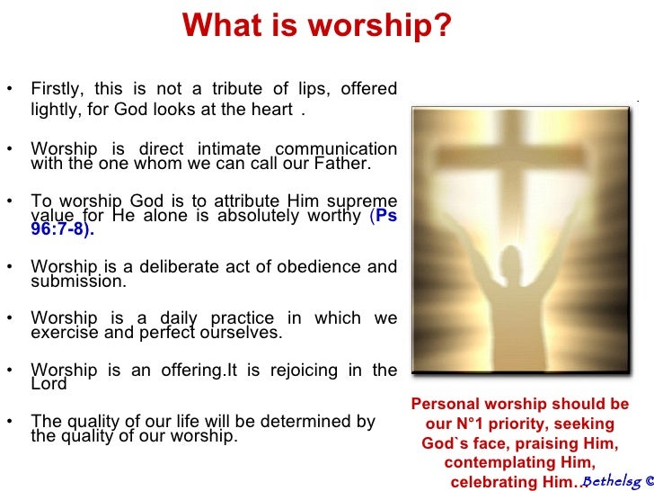 Be a true worshipper!