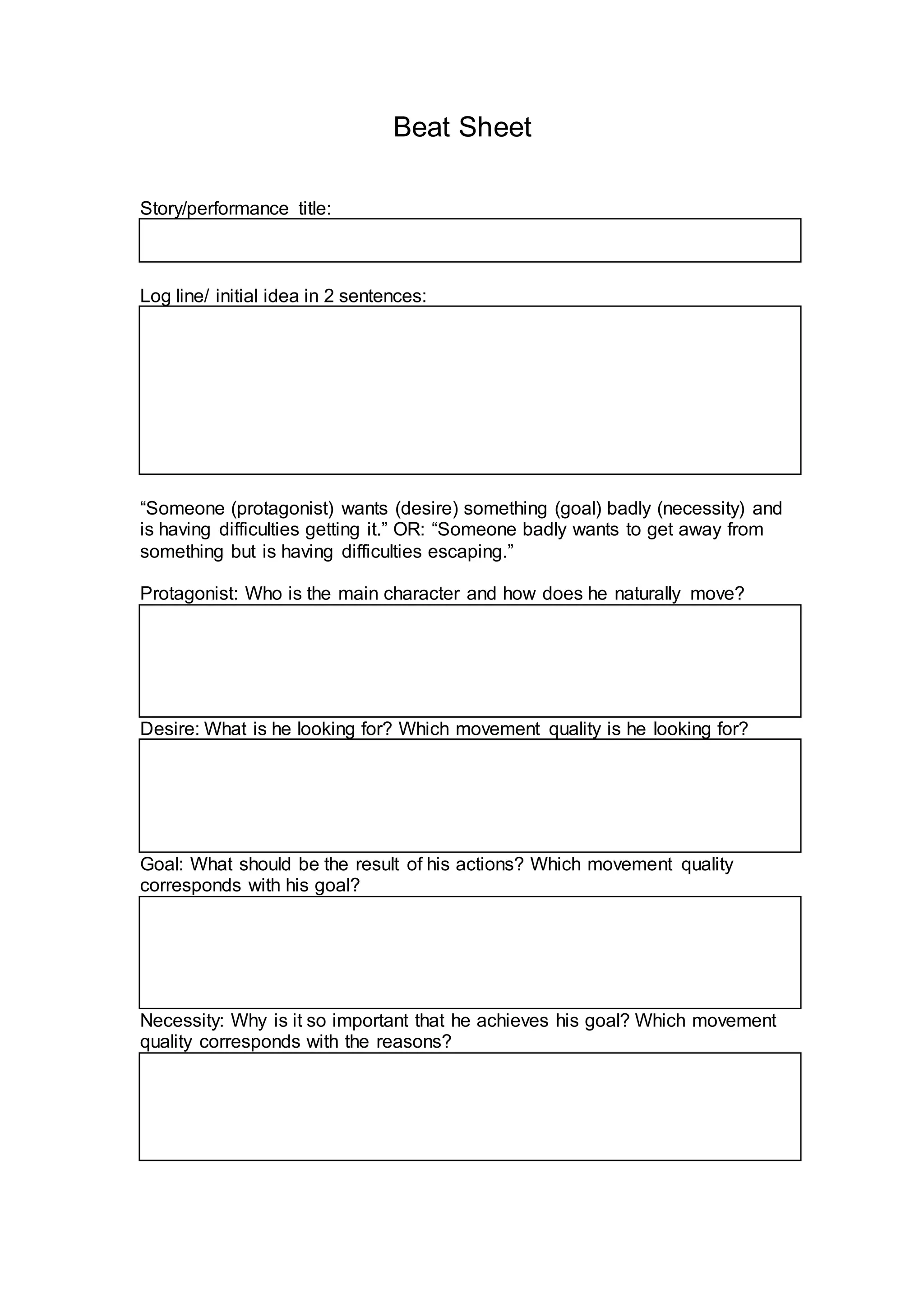 Beat-sheet | DOCX | Genres