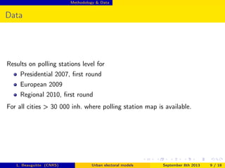 Spatial Models of Intra-Urban Behaviours | PDF