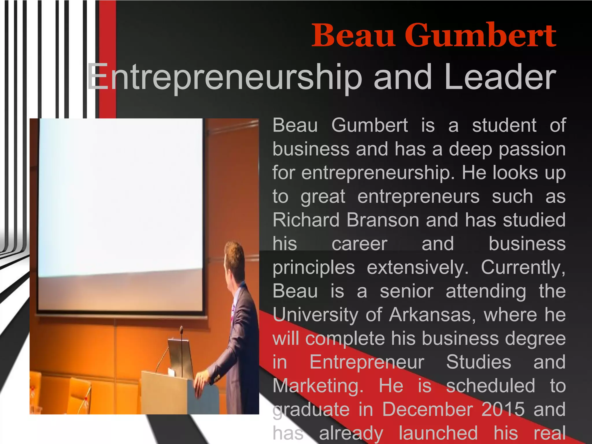 Beau gumbert entrepreneur & philanthropist | PPT