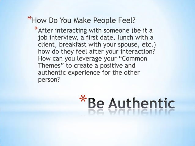 Be Authentic | PPT