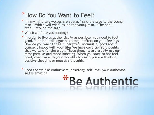 Be Authentic | PPT