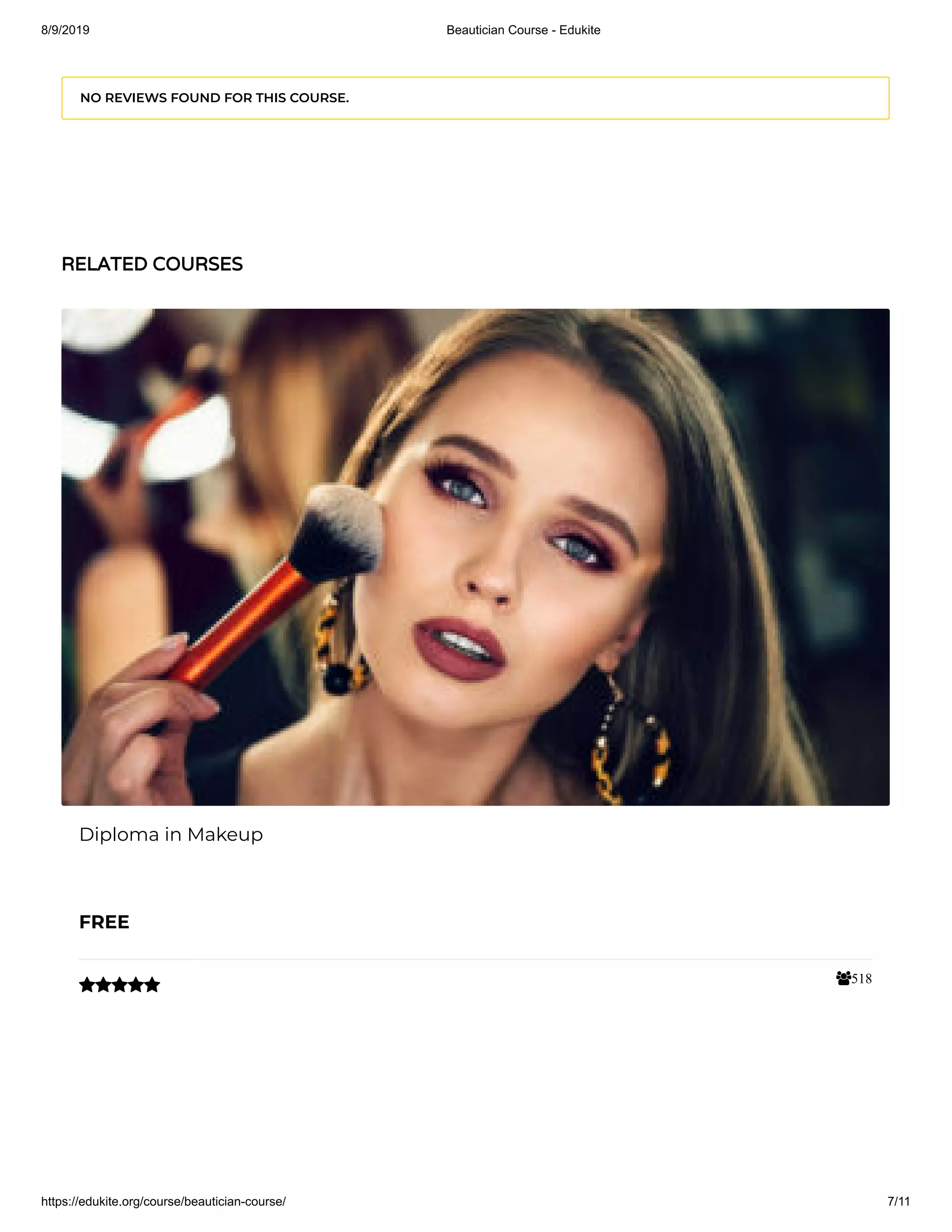 Beautician Course - Edukite | PDF