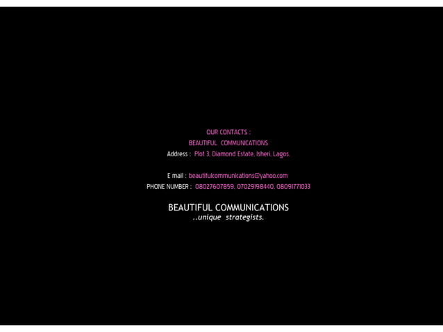 BEAUTIFUL COMMUNICATIONS | PPT