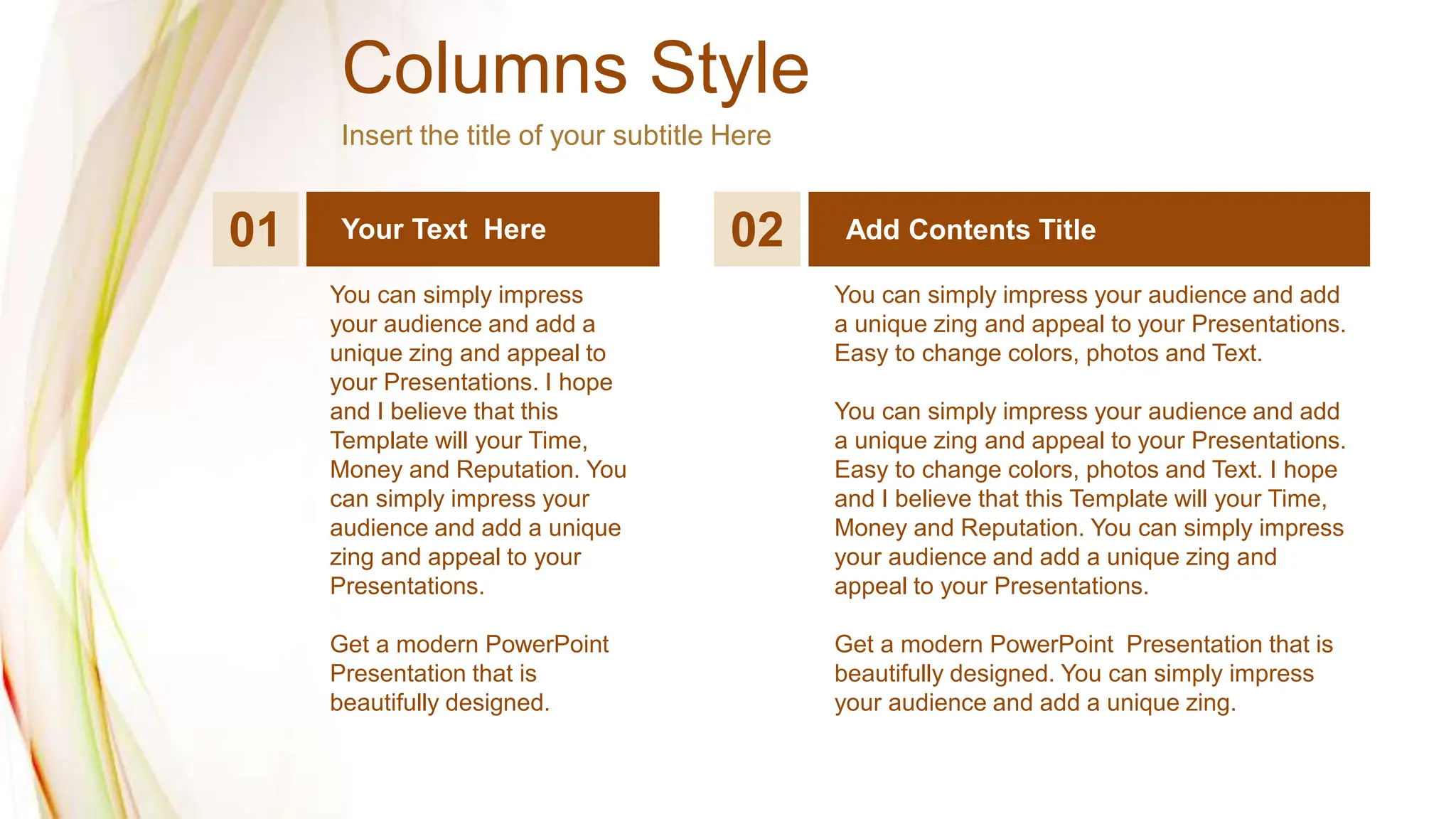 BeautifulWaveAbstract PowerPointTemplate | PPTX