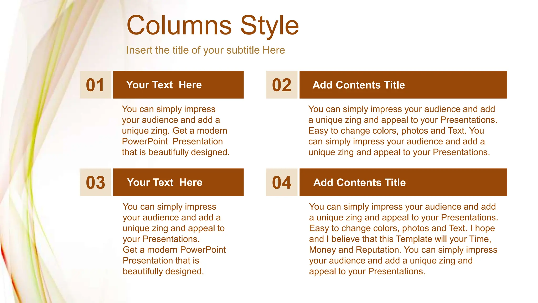 BeautifulWaveAbstract PowerPointTemplate | PPTX