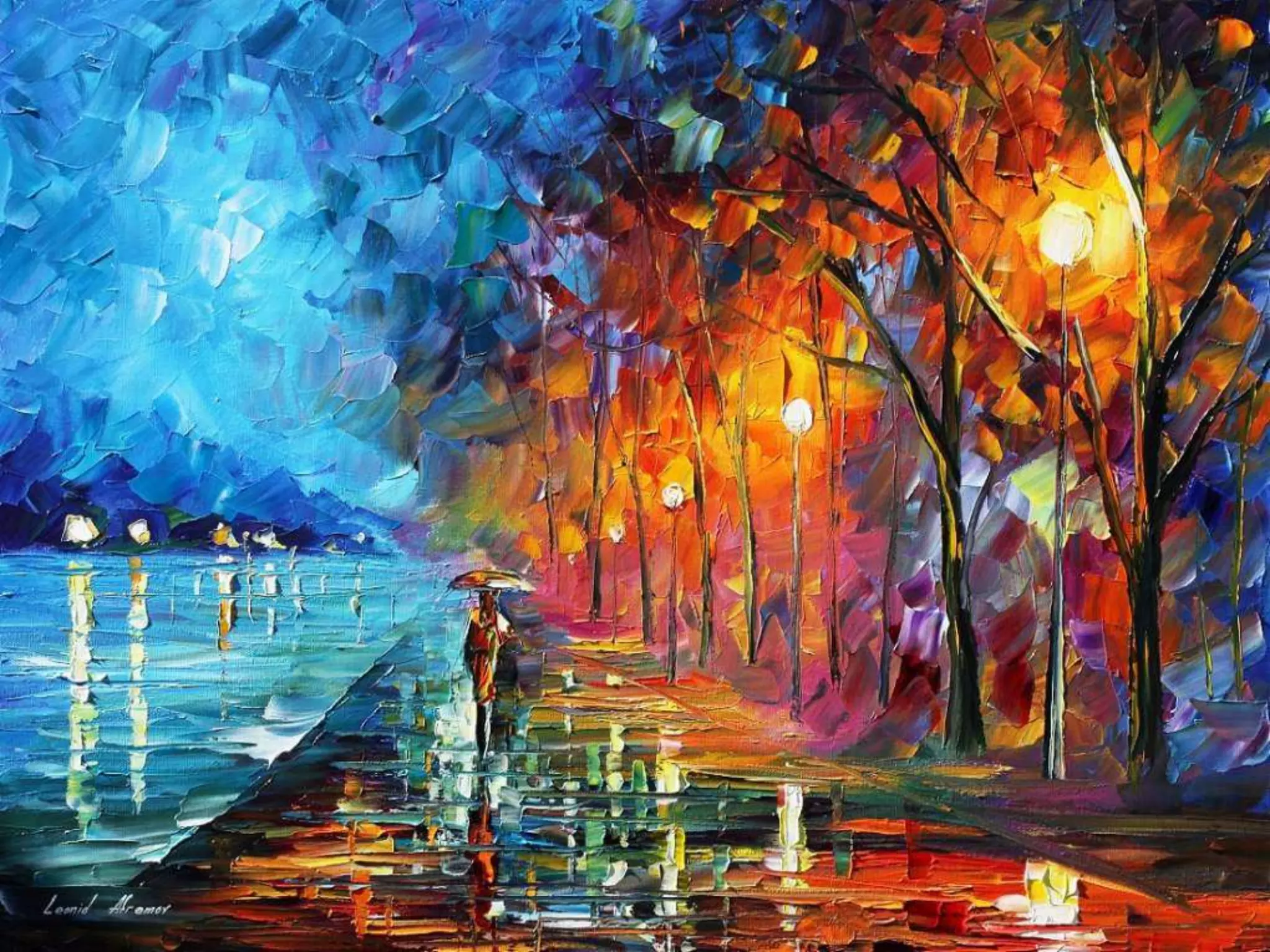 Beautiful autumn of Leonid Afremov | PPSX