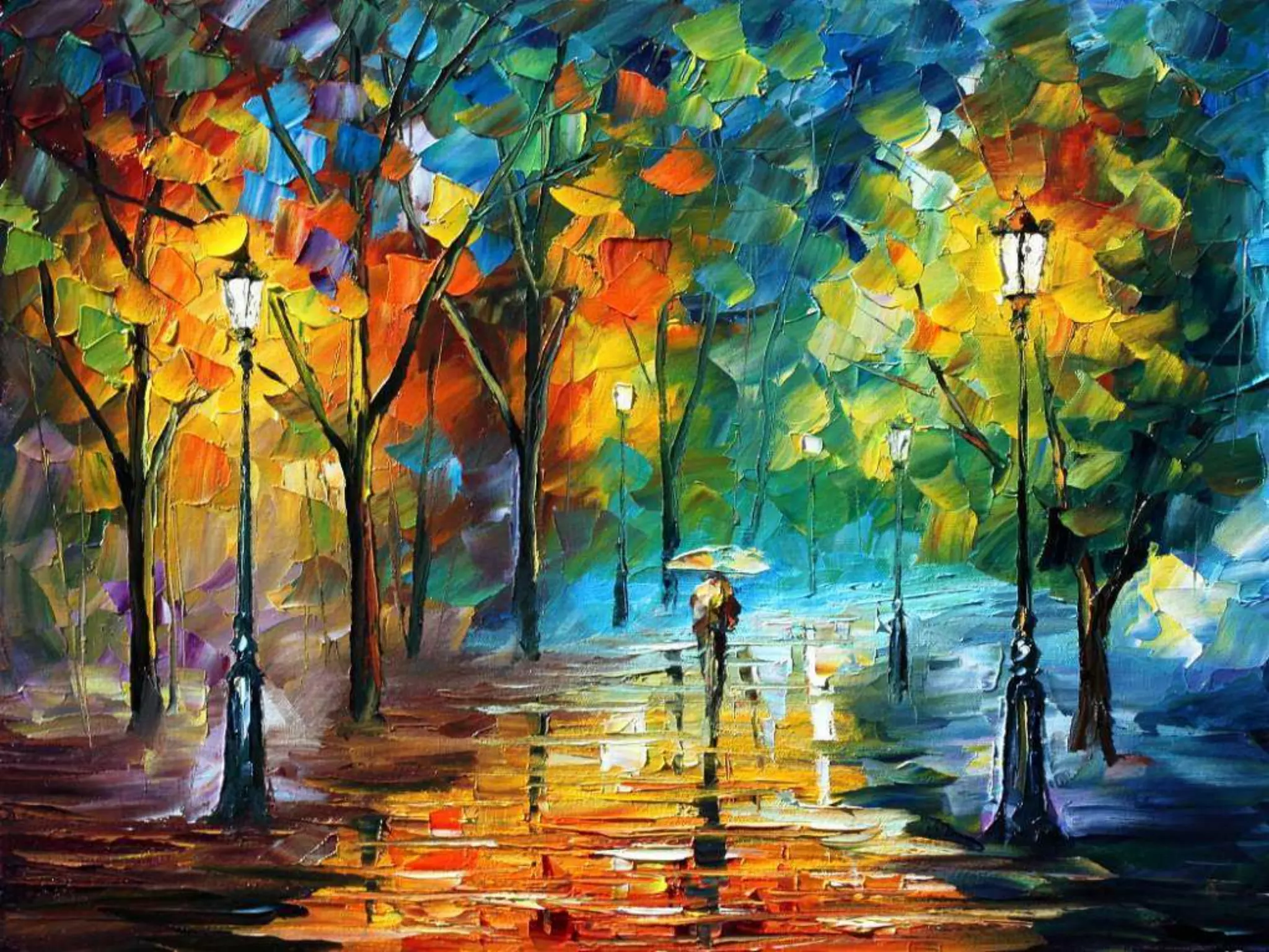 Beautiful autumn of Leonid Afremov | PPSX