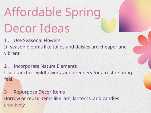 Beautiful & Budget-Friendly Spring Wedding Ideas.pptx