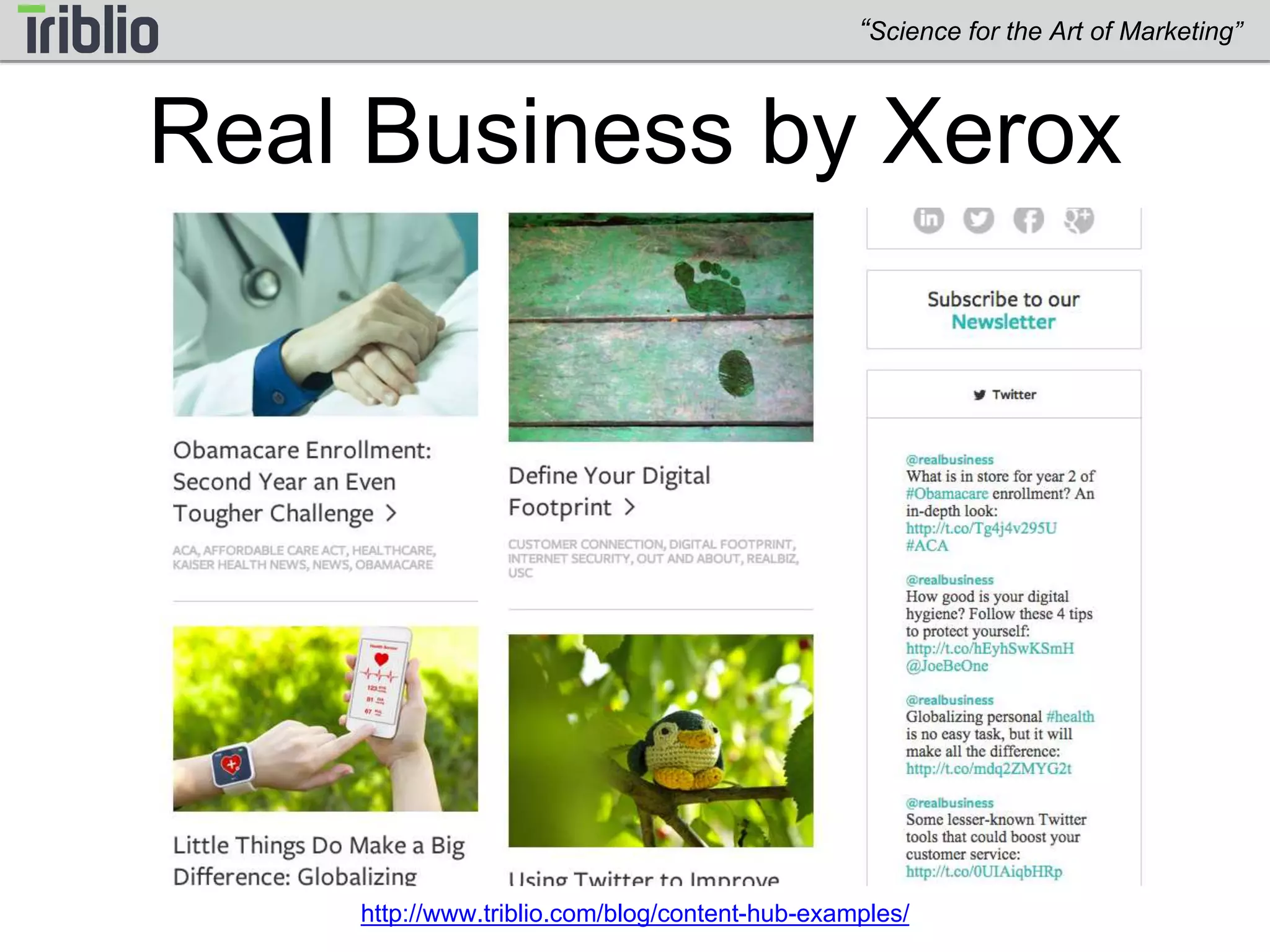 40 Beautiful Content Hub Examples | PPTX