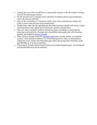 Beautiful corner homesite in desirable daniel island park | PDF