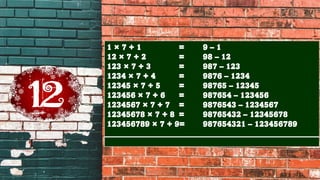 Beautiful Number Patterns | PPT