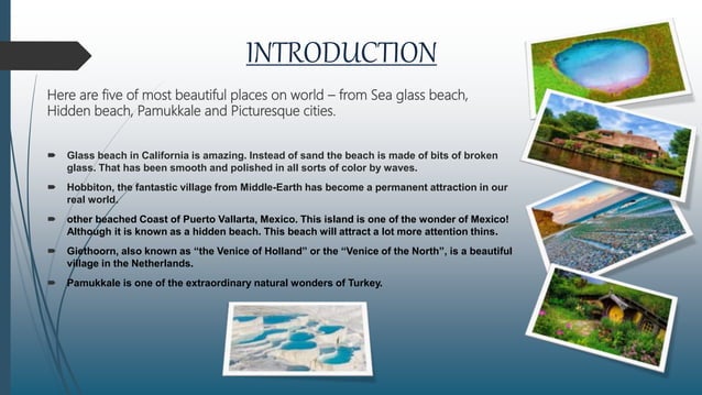 Beautiful places in world (ppt) | PPTX | Geography | Science