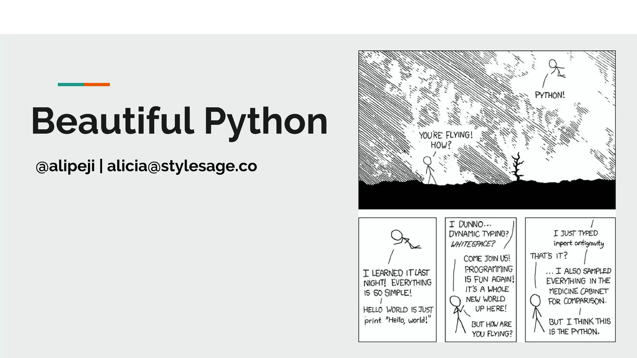 Beautiful python - PyLadies | PPT