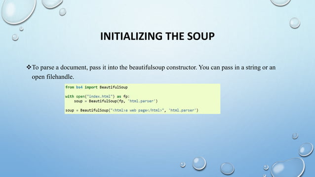 Beautiful soup | PPT