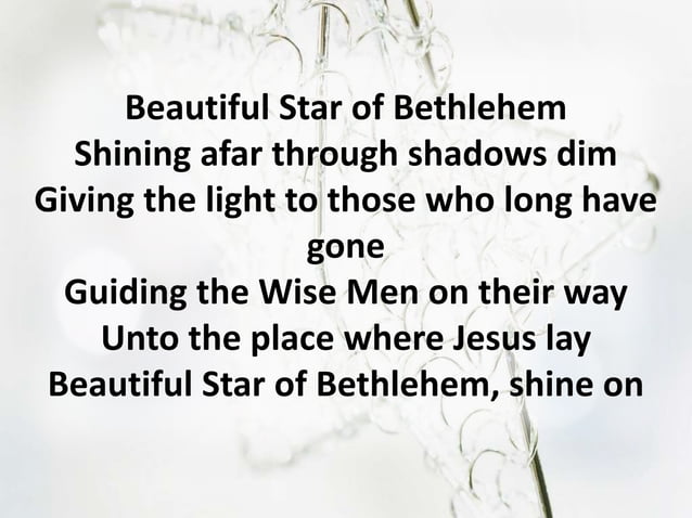 Beautiful Star Of Bethlehem | PPTX