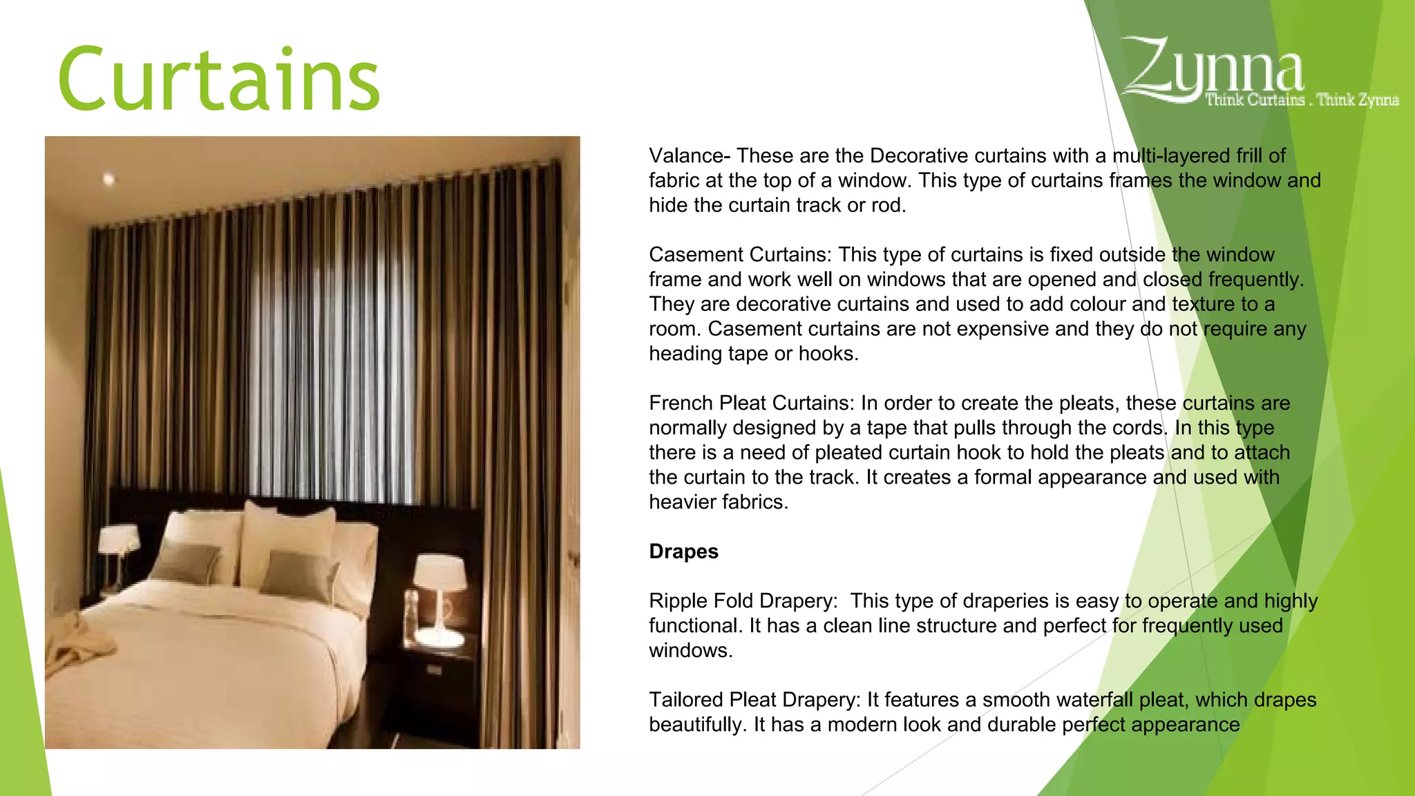 Types Of Curtains And Draperies,Contemporary Curtains | PPT