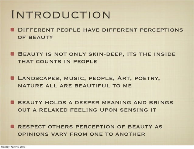 English Essay - Beauty | PPT