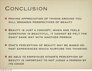 English Essay - Beauty | PDF