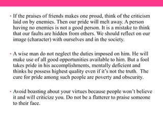 VALUES AND ETHICS-TREATMENT OF CORRUPT CHARACTER | PPT