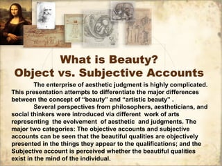 Beauty and Artistic Beauty | PPT