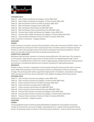 Beauty and personal care in cameroon | PDF