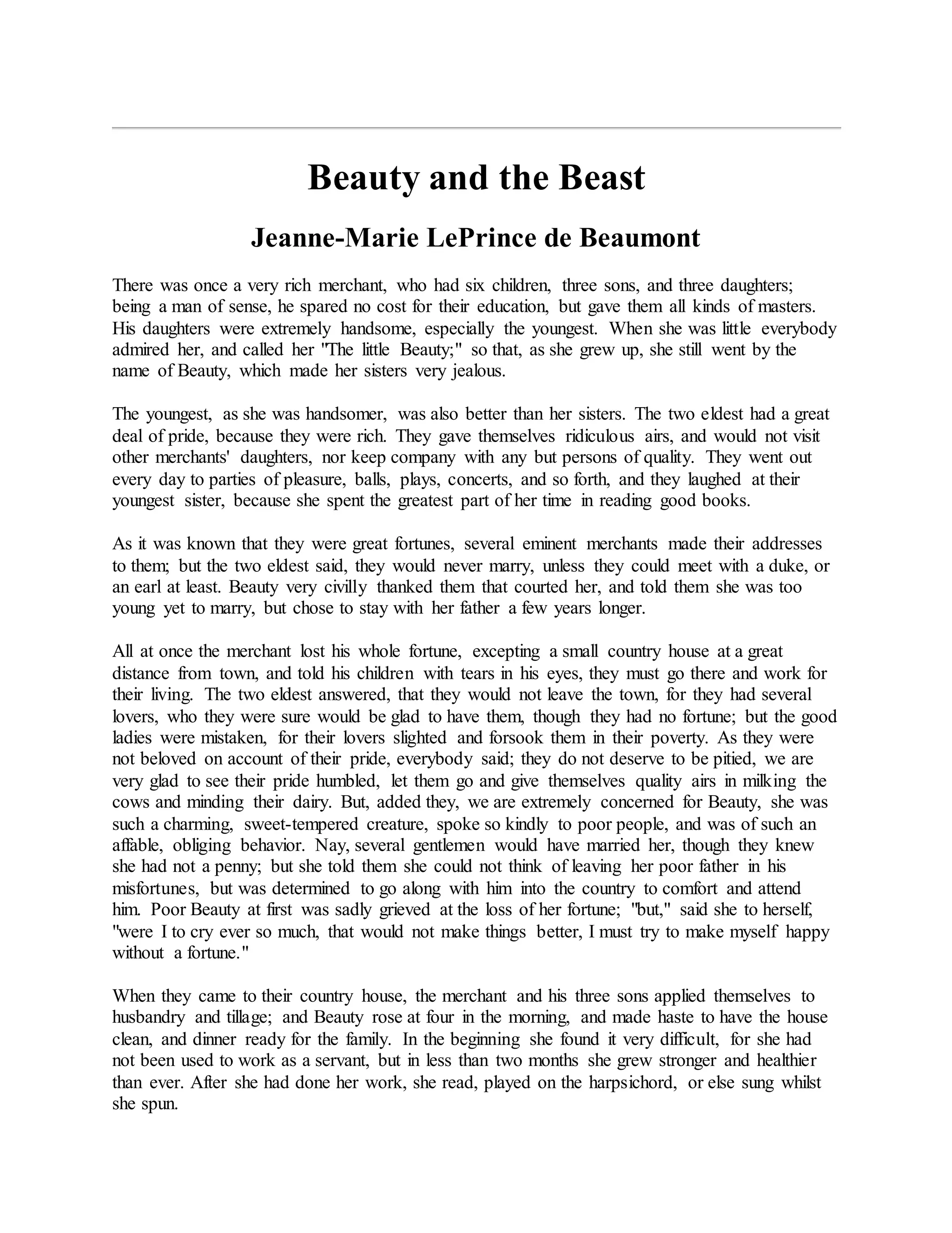 Beauty and the Beast | DOCX
