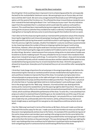 Beauty and the beast evaluation | PDF