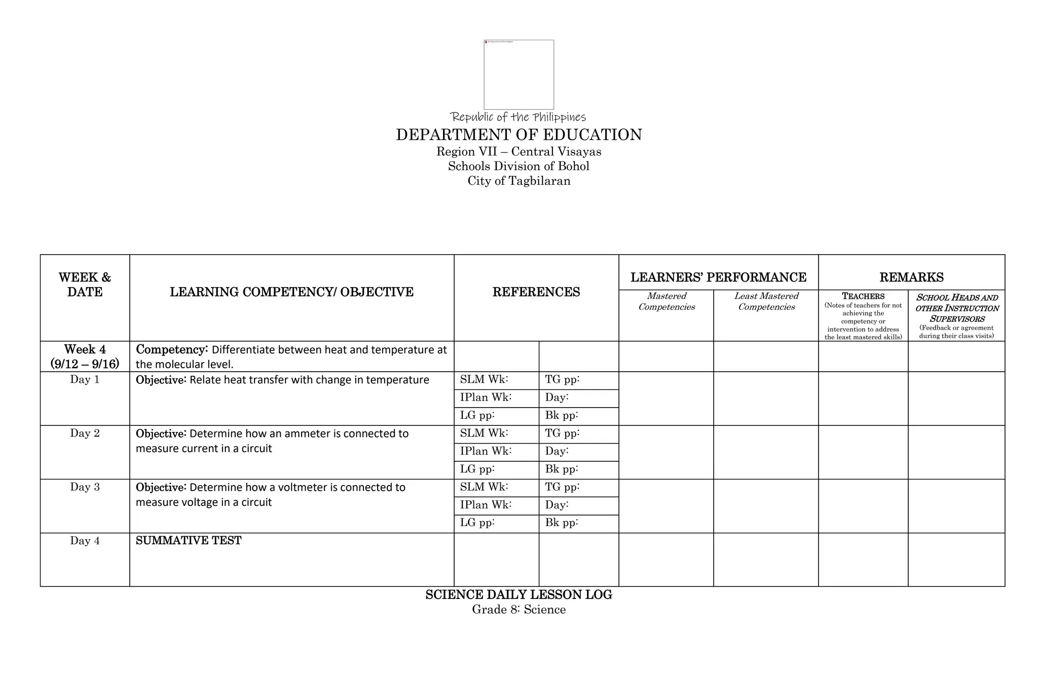 BEAUTY CARE Grade 9 Daily Lesson Log docx | DOCX