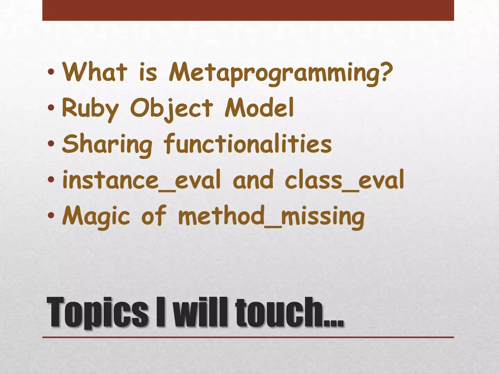 Beauty of metaprogramming | PPTX