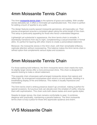 Beauty of Moissanite Chains and pendant. | PDF | Geology | Science