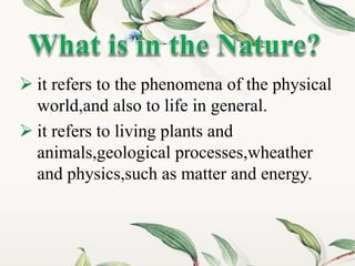 Beauty of Nature Presentation ABM1 | PPTX
